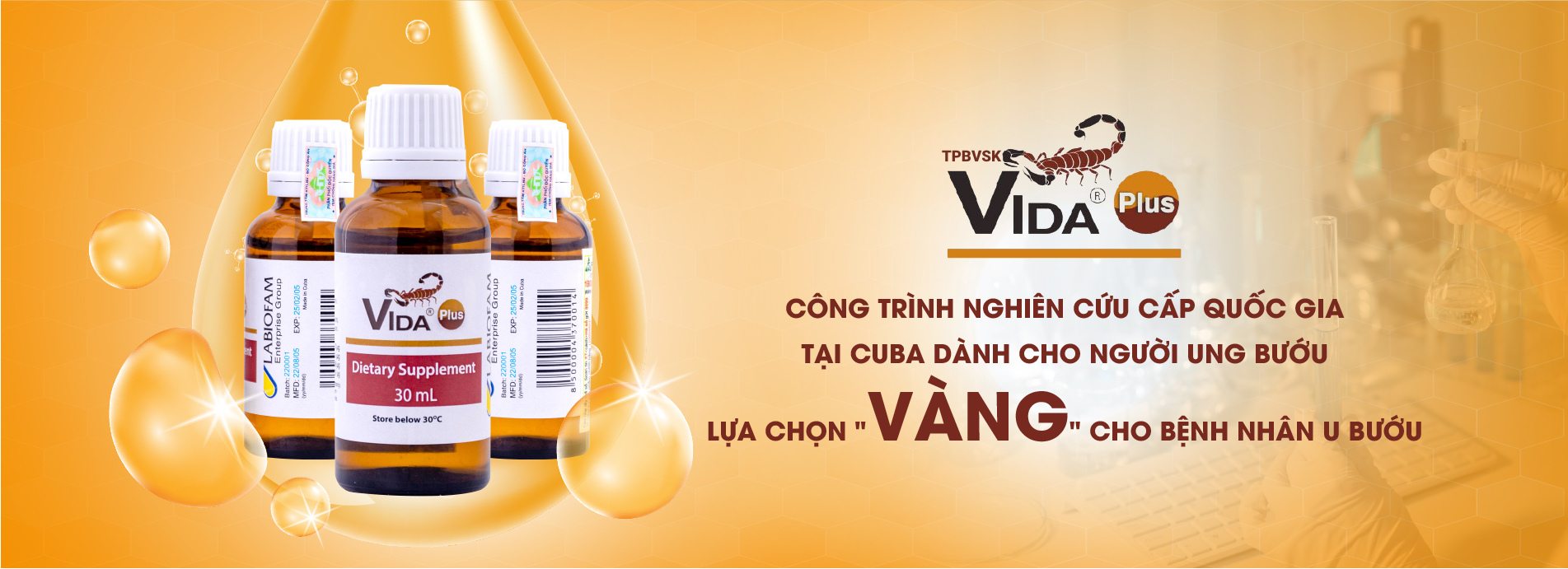 Nọc bọ cạp xanh Vida Plus Cuba Chính Hãng - Công Ty HT Pharma